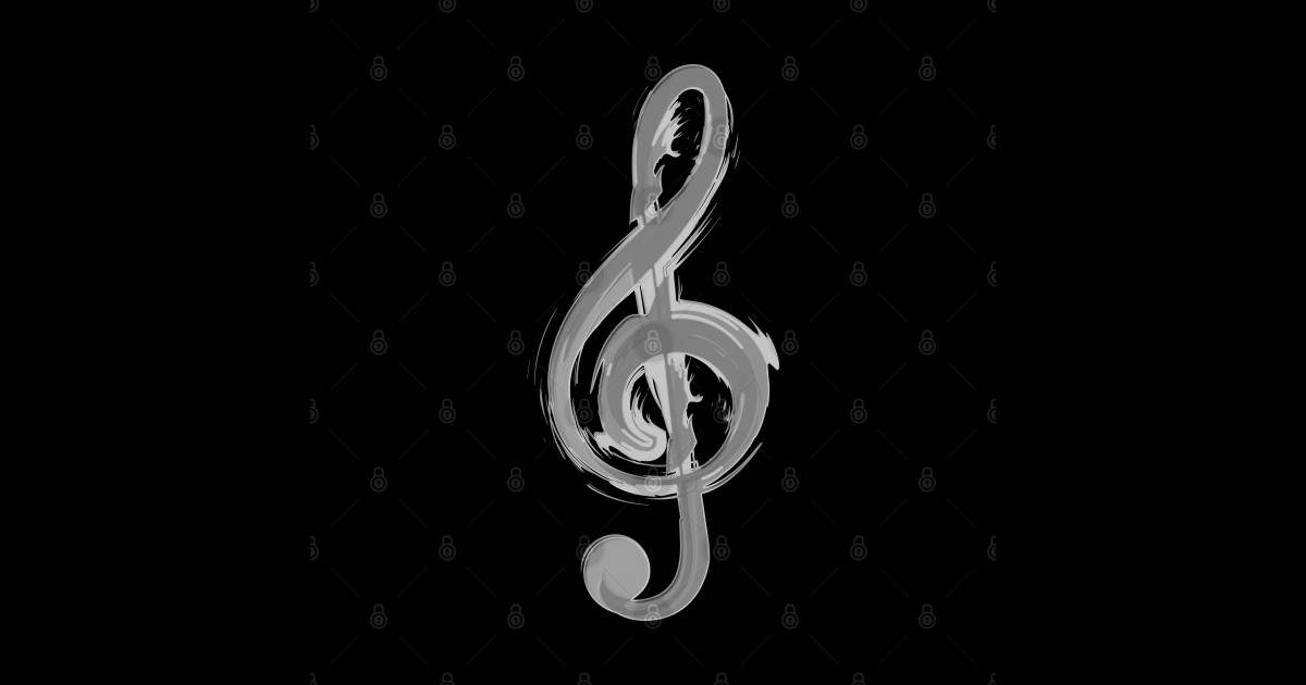 Treble Clef Art - Treble Clef - Sticker | TeePublic