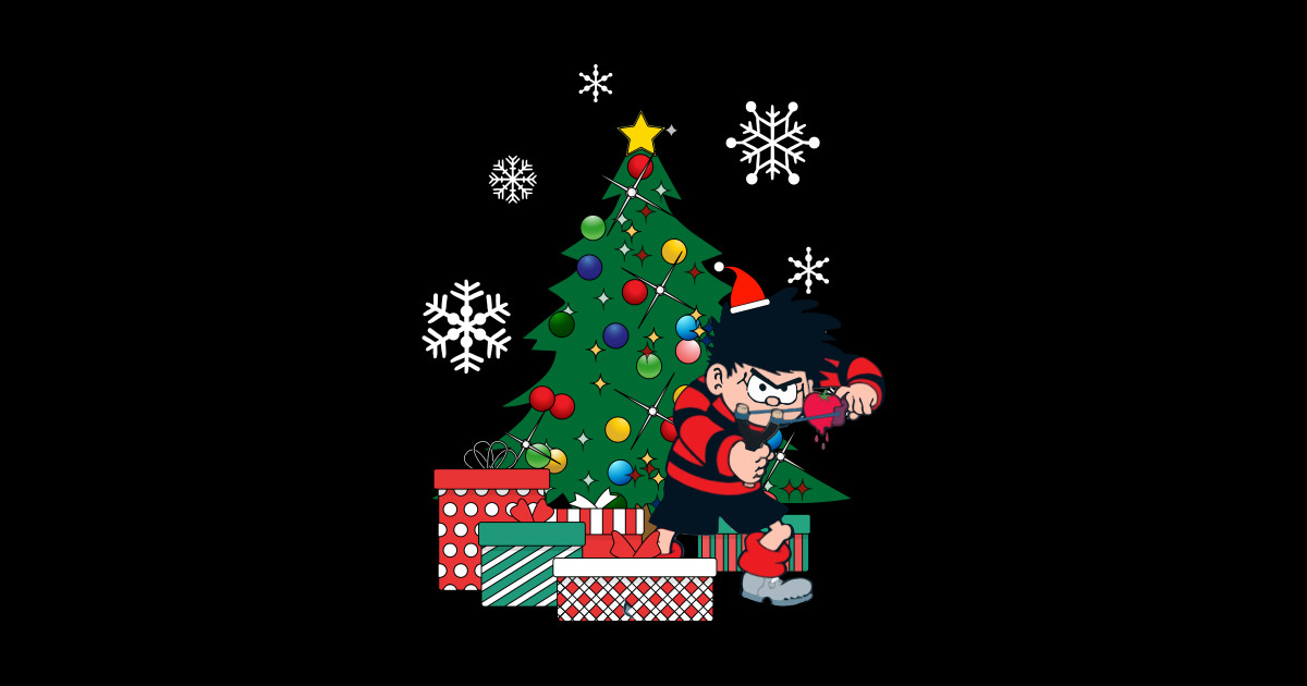 Dennis The Menace Around The Christmas Tree - Dennis The Menace - Mug ...