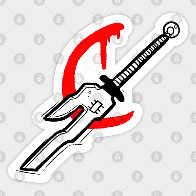 JJK Tojis sword - Toji - Sticker | TeePublic