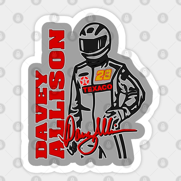 #28 Allison Fan Driver - Davey Allison - Sticker | TeePublic
