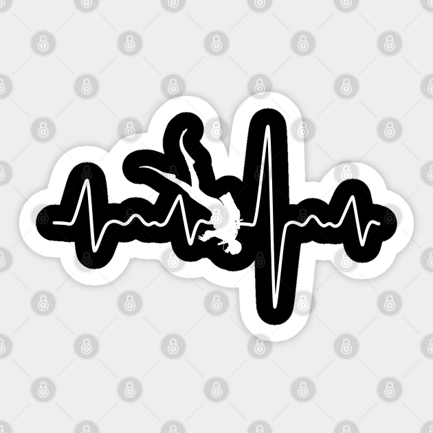 diving heartbeat lcd - Diving Heartbeat - Sticker | TeePublic