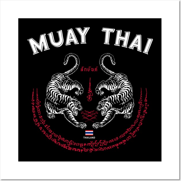 Muay Thai Tiger Sak Yant Kickboxing - Muay Thai - Posters and Art ...