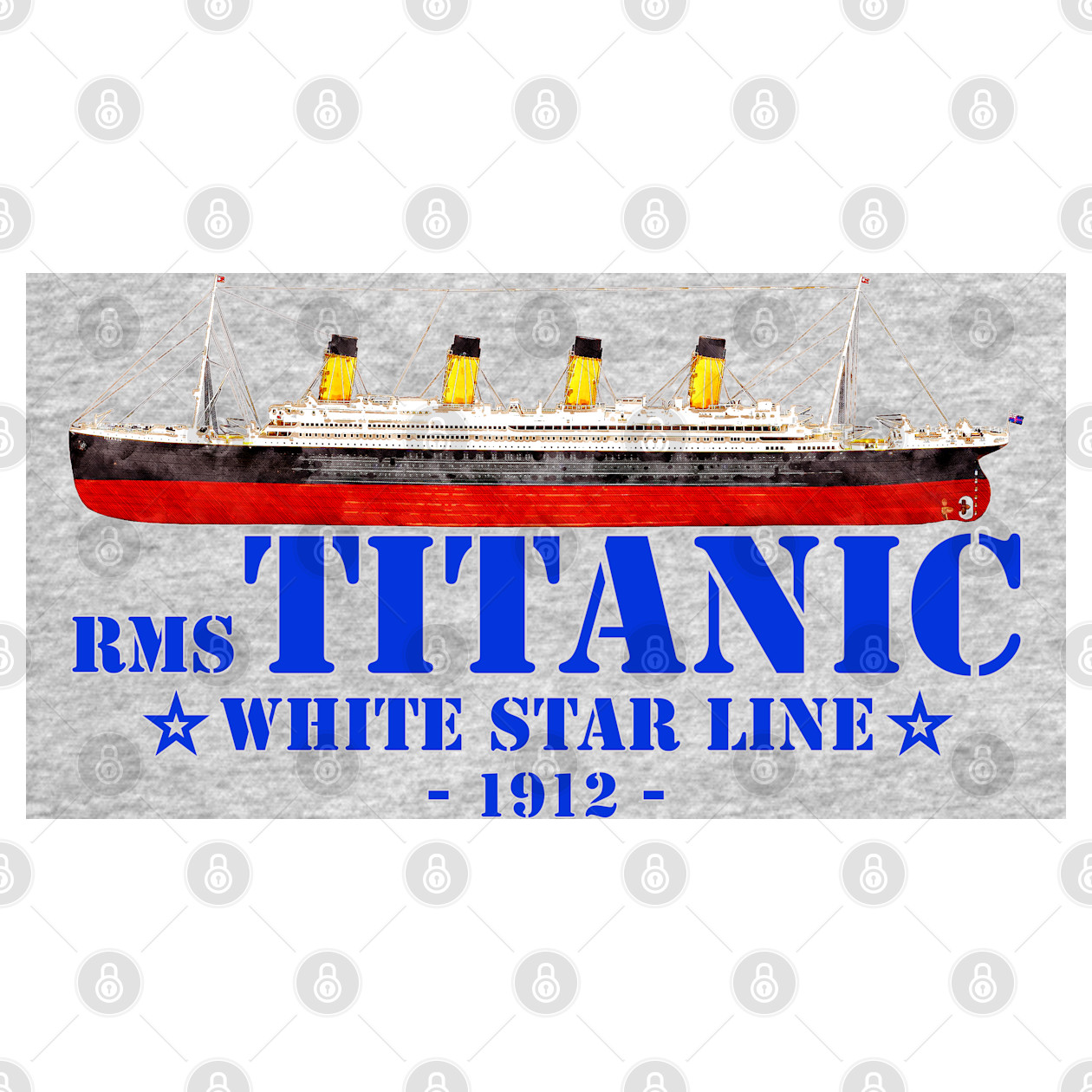 RMS Titanic Illustration - White Star Line 1912 - Illustrative ...