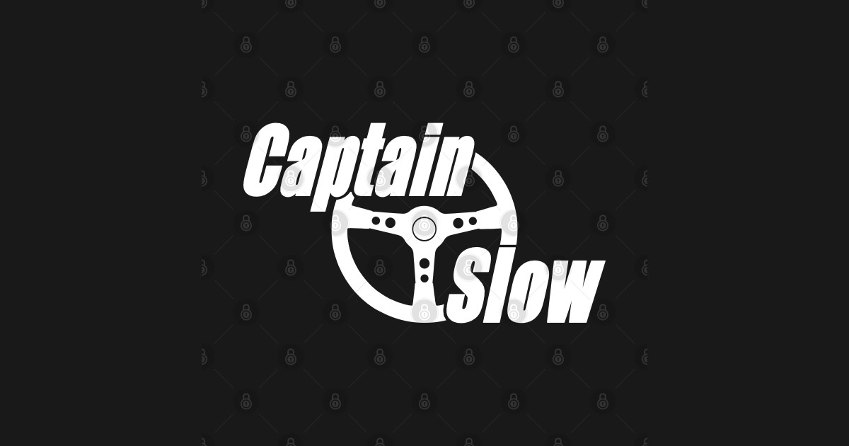 Captain Slow classic logo (white) - Captain Slow - T-Shirt | TeePublic