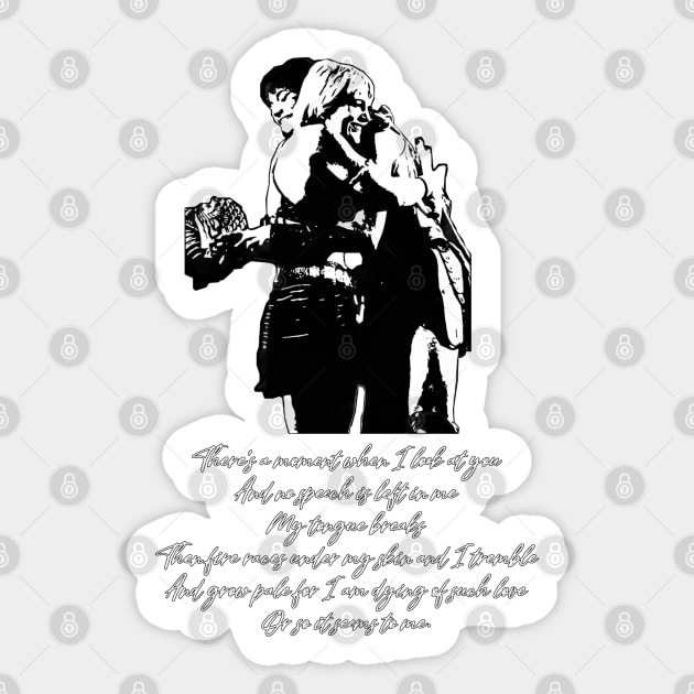 Xena & Gabrielle Poem - Xena - Sticker | TeePublic