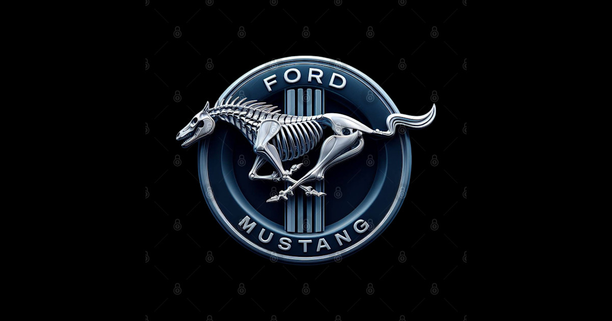 Skeleton Ford Mustang - Ford Mustang - Sticker | TeePublic