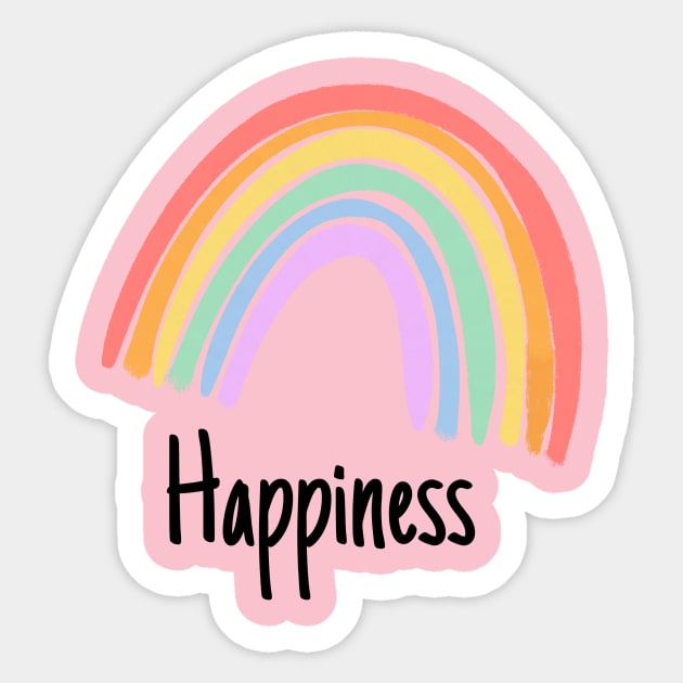 Rainbow of happiness - Rainbow - Sticker | TeePublic