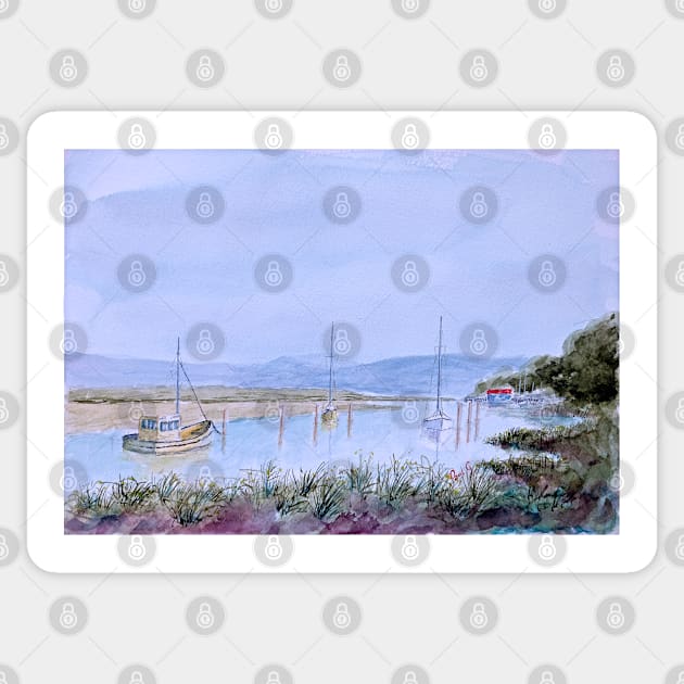 Inlet Mooring - Boat - Sticker | TeePublic