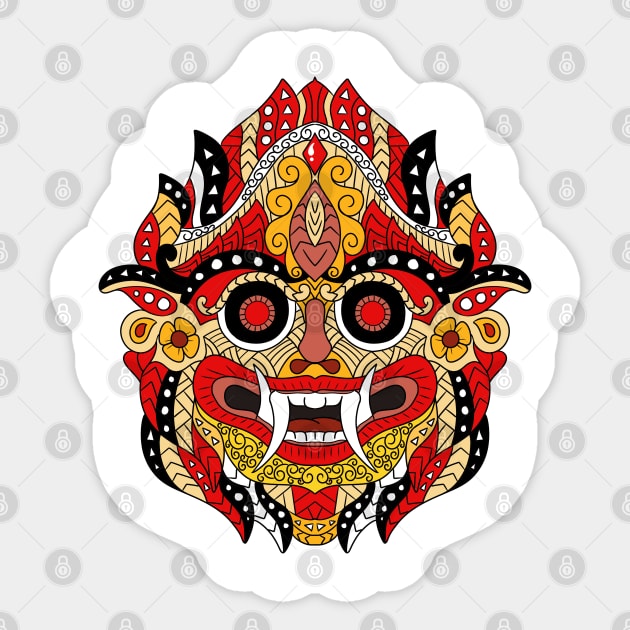 Barong Bali Mask - Bali - Sticker | TeePublic