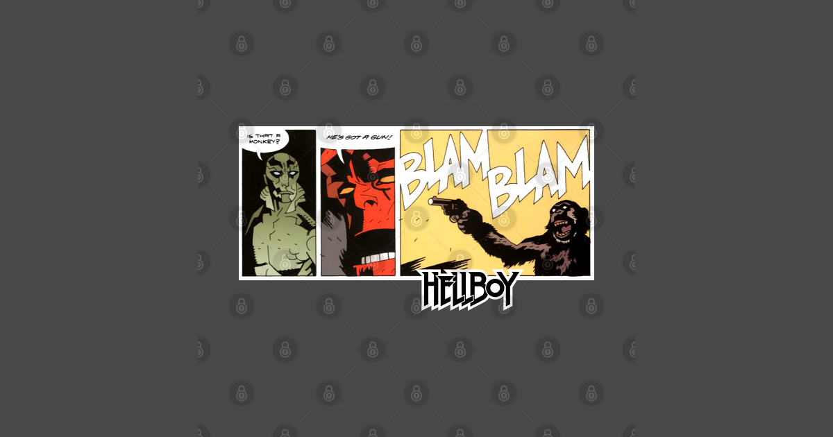 HELLBOY : MONKEY WITH A GUN - Robzilla Monkey Apes Primate Chimpanzee ...