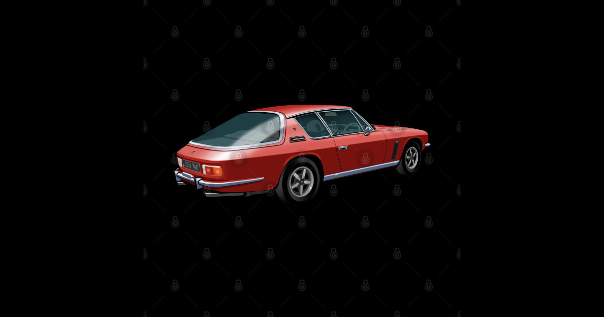 Jensen Interceptor III in red - Jensen Interceptor - Sticker | TeePublic