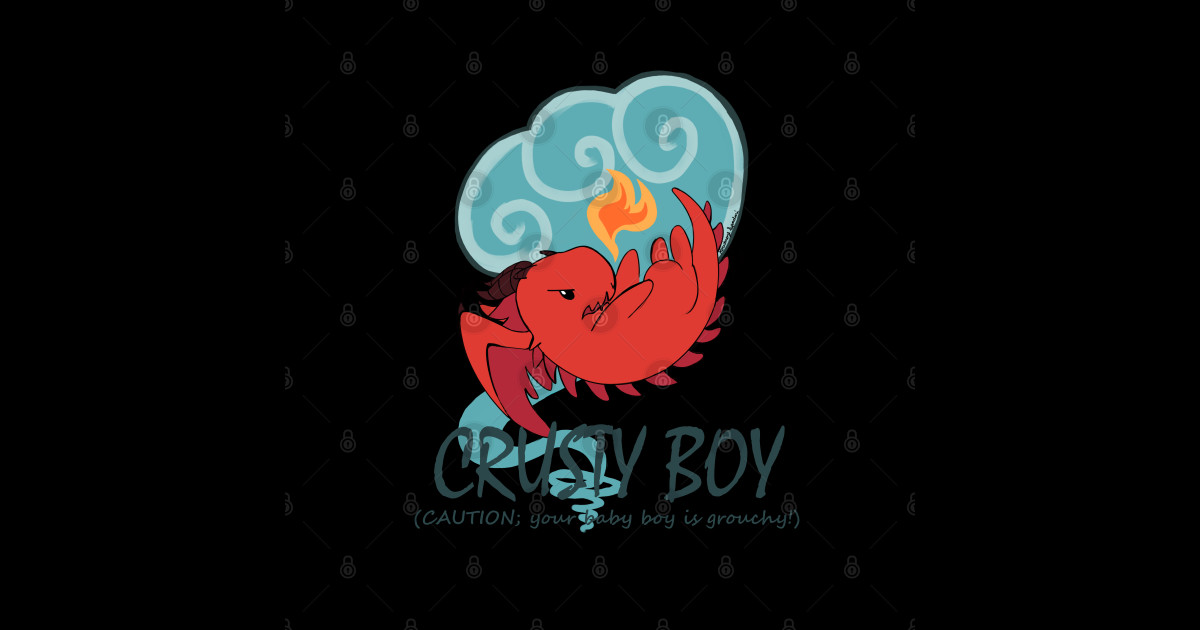 Crusty Boy Baby Dragon - Dragon - Posters and Art Prints | TeePublic