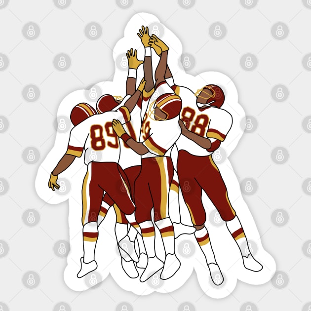 the fun bunch celebration - The Fun Bunch Redskins - Sticker | TeePublic