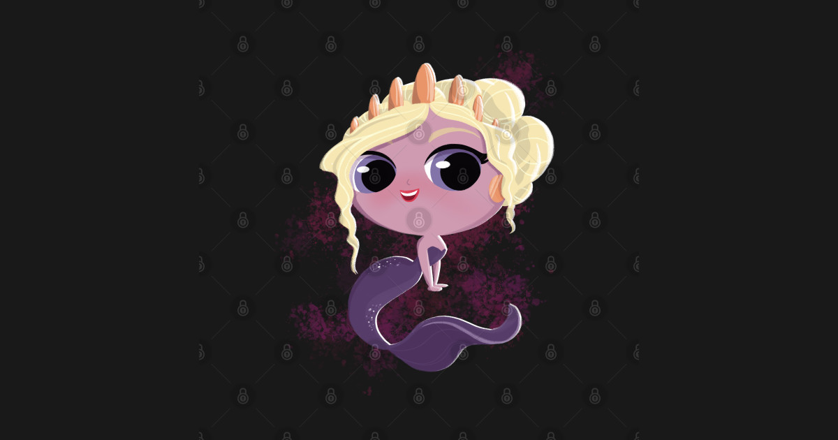 Young ursula chibi mermaid - Ursula - T-Shirt | TeePublic