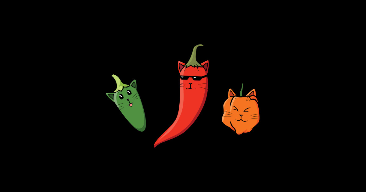 Pepper Cats - Peppers - Sticker | TeePublic
