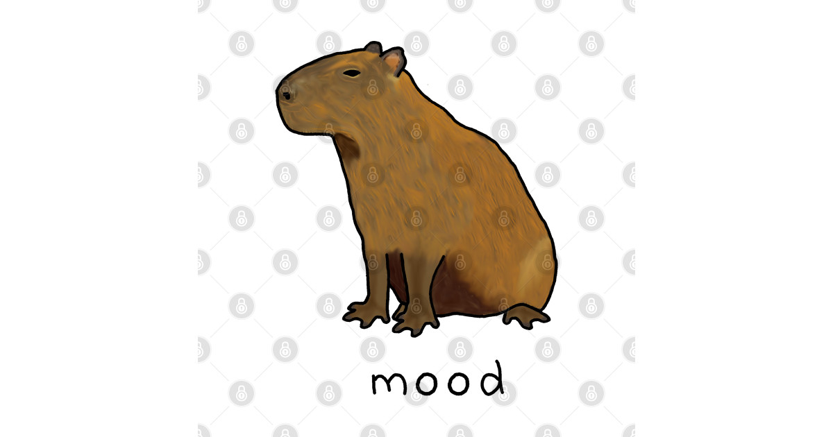 The Mood Capybara - Capybara - T-Shirt | TeePublic