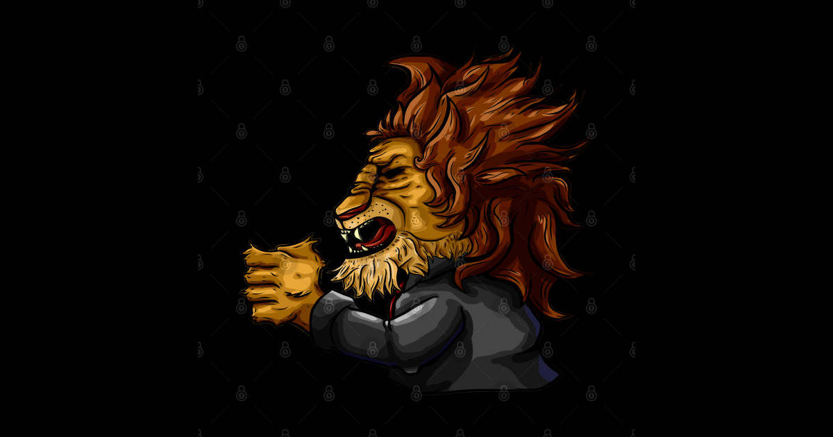 javier milei represented as a Lion - Javier Milei - Sticker | TeePublic