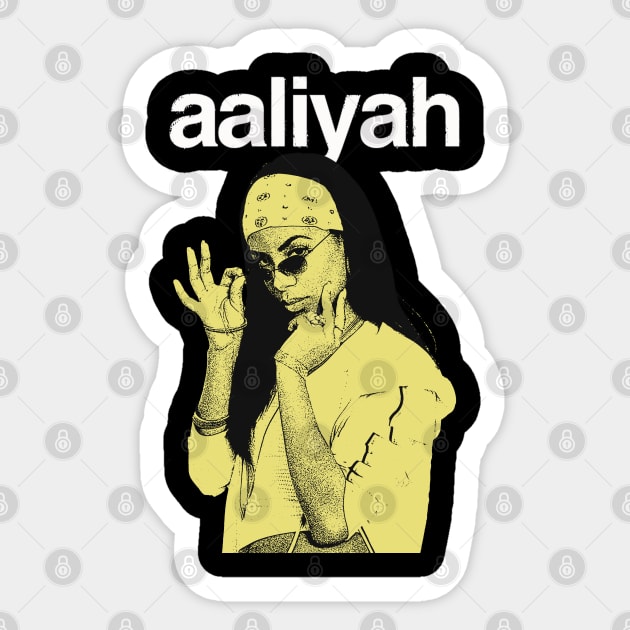 Aaliyah rap 90s - Aaliyah - Sticker | TeePublic