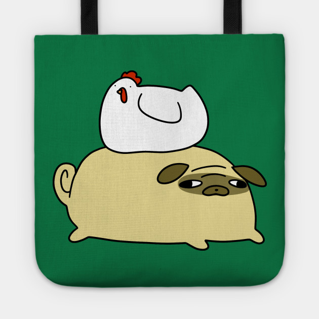Little Chicken and Pug - Pugs - Tote sold by sunshine | SKU 483242 ...