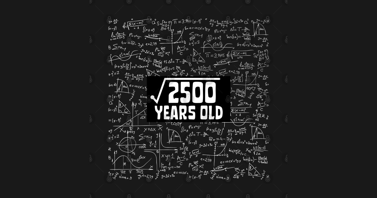 Square Root Of 2500 50th Birthday, 50 Year Old Math Lover Gift - Square ...