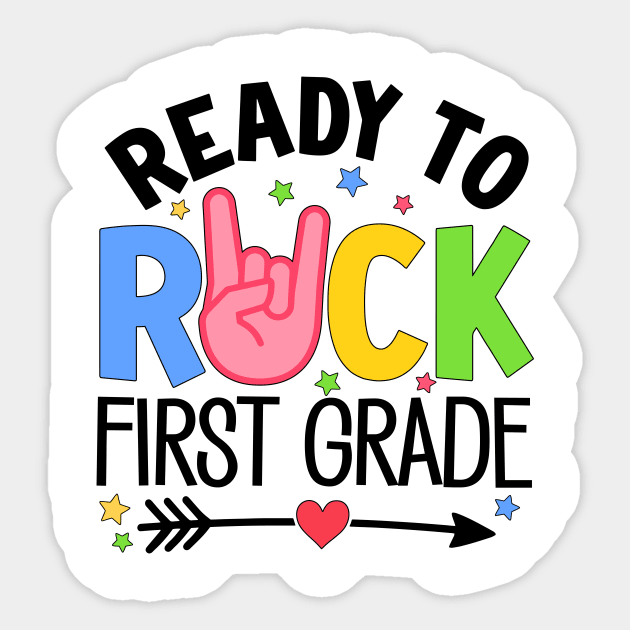 Ready To Rock 1st Grade Back to School Funny Kids - Back To School ...