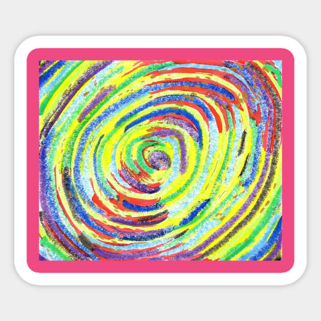 Whirlpool of Colour - Childrens Crayons - Sticker | TeePublic