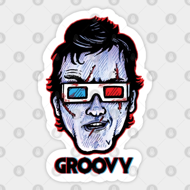 Groovy 3D... Evil Dead Ash Williams Wearing 3D Glasses - Evil Dead ...