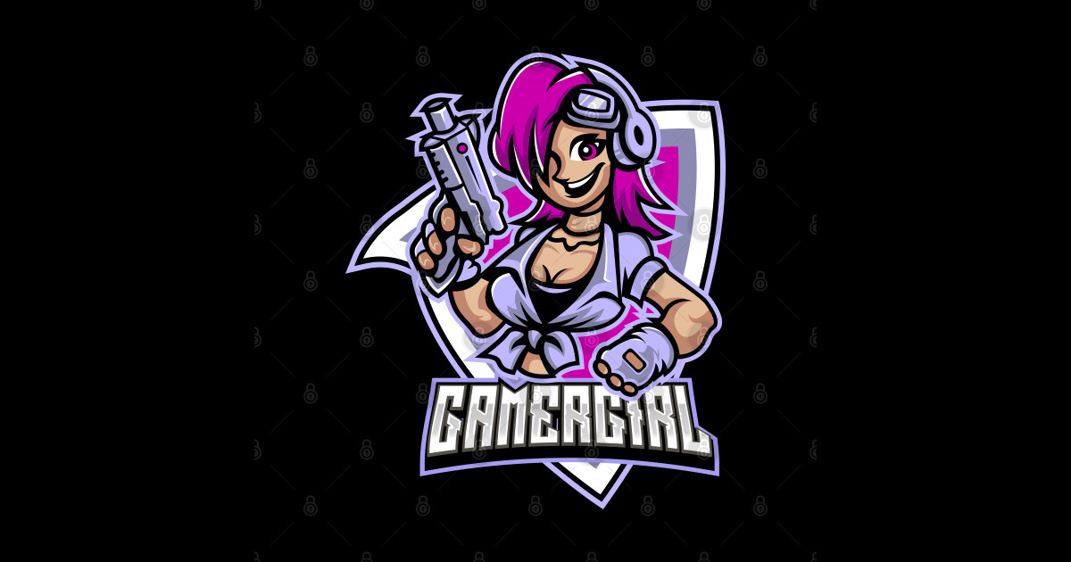 Gamer Girl Emblem - Gamer Girls - Sticker | TeePublic