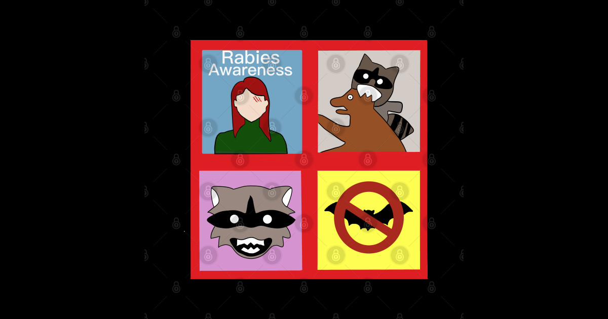 Rabies awareness - Funny - Sticker | TeePublic