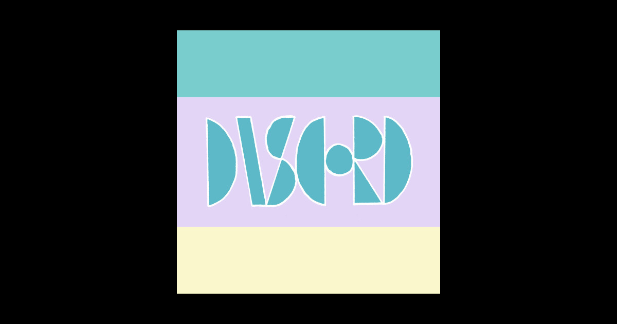 Discord paper cuttings (collage colours) - Logo - Sticker | TeePublic