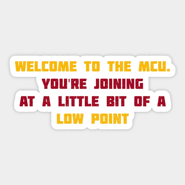 Welcome To MCU - Deadpool - Sticker | TeePublic