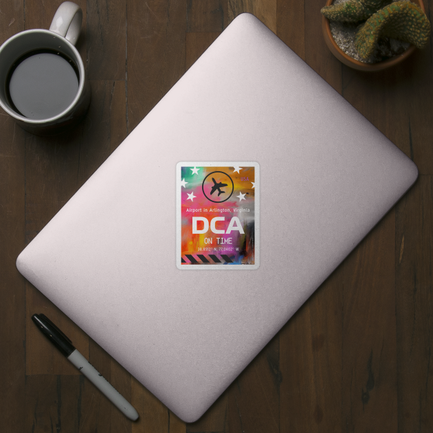 DCA airport - Airports - Sticker | TeePublic