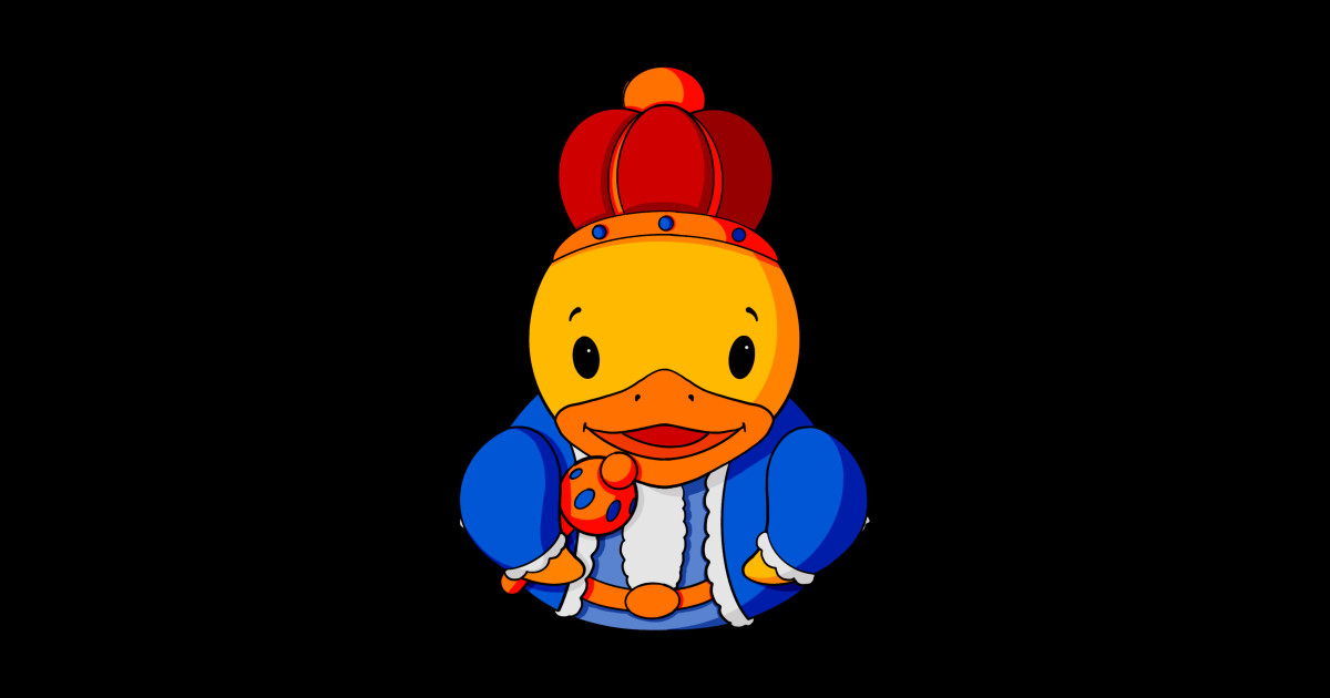 King Rubber Duck - Rubber Duck - Sticker | TeePublic