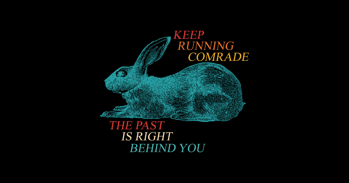 Keep Running Comrade The Past Is Right Behind You - Funny Rabbit ...