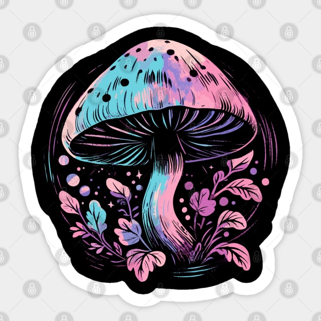 Pastel goth mushroom - Mushroom - Sticker | TeePublic