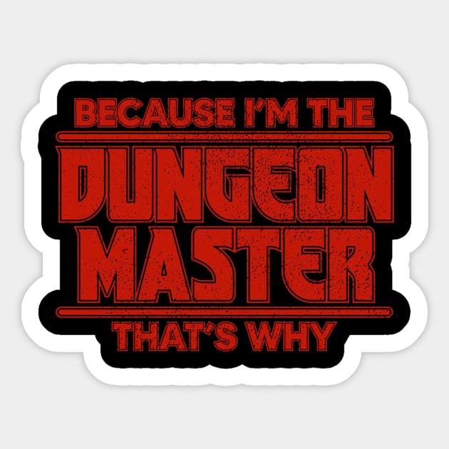 Dungeon Master Grunge - Dungeon Master Grunge - Sticker | TeePublic