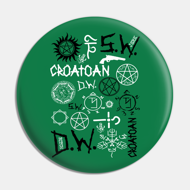 SPN Angel and Demon Sigils (Black/white version) - Supernatural - Pin ...