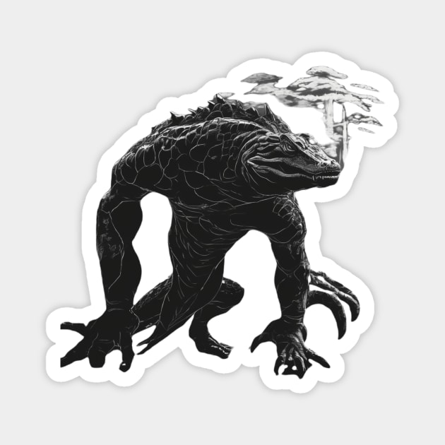 Alligator Shadow Silhouette Anime Style Collection No. 101 - Digital ...