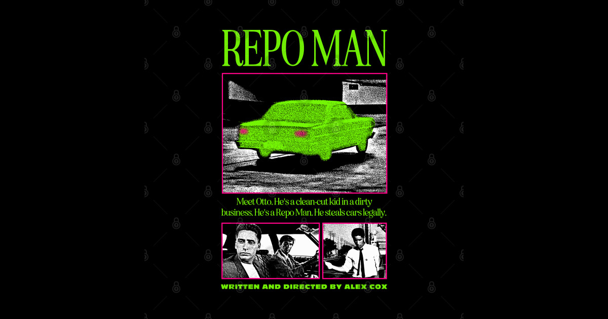 Repo Man - Original Movie Design - Repo Man - Sticker | TeePublic