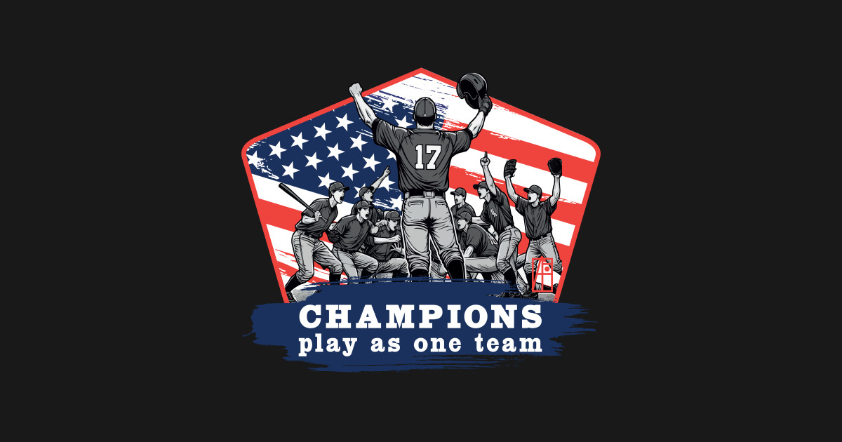 USA - American BASEBALL - Champions play as one team - color - Baseball ...