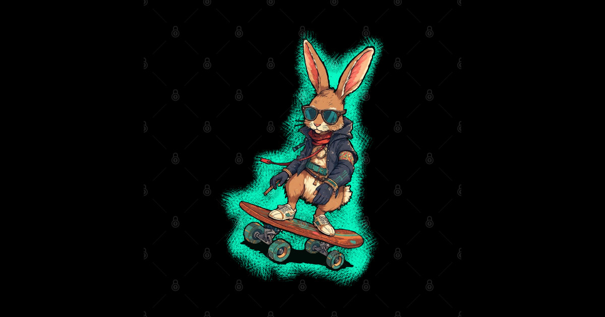 Skate rabbit - Skate Bunny Girls - Sticker | TeePublic