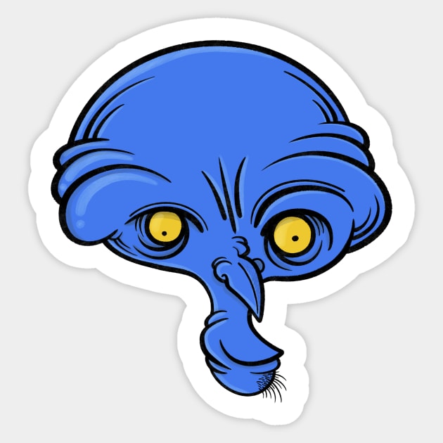 Big Blue Head - Monster - Sticker | TeePublic