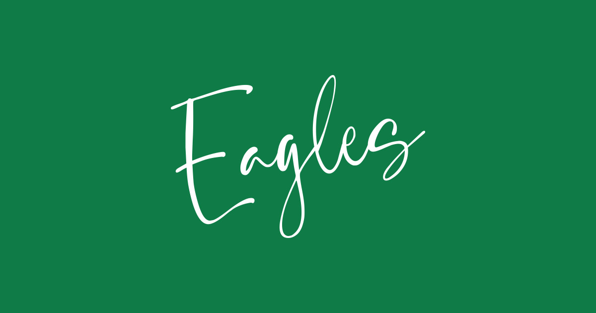 Eagles Script Typography Team Name - Eagles Fans - T-Shirt | TeePublic