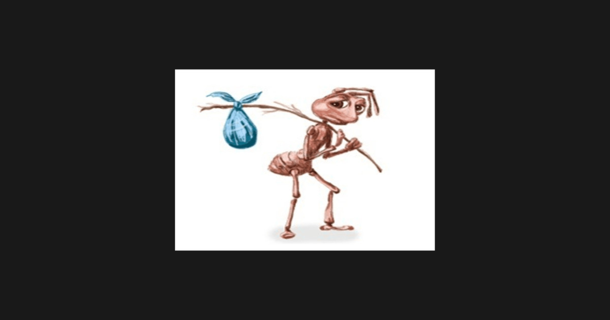 Sad ant with bag leaving meme cartoon - Meme - T-Shirt | TeePublic