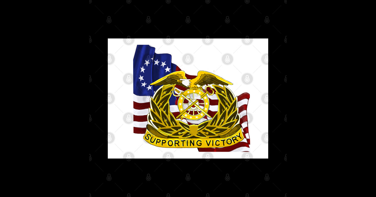 Supporting Victory insignia - Army Logistics Insignia American Flag ...