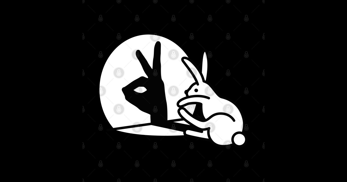 Funny Rabbit hand shadow puppets bunny figure pop art - Rabbit Shadow ...