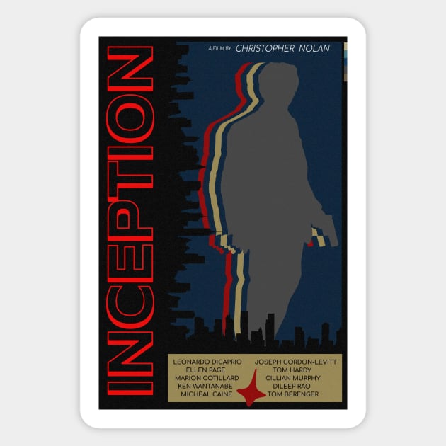 Inception (Movie poster) - Inception - Sticker | TeePublic