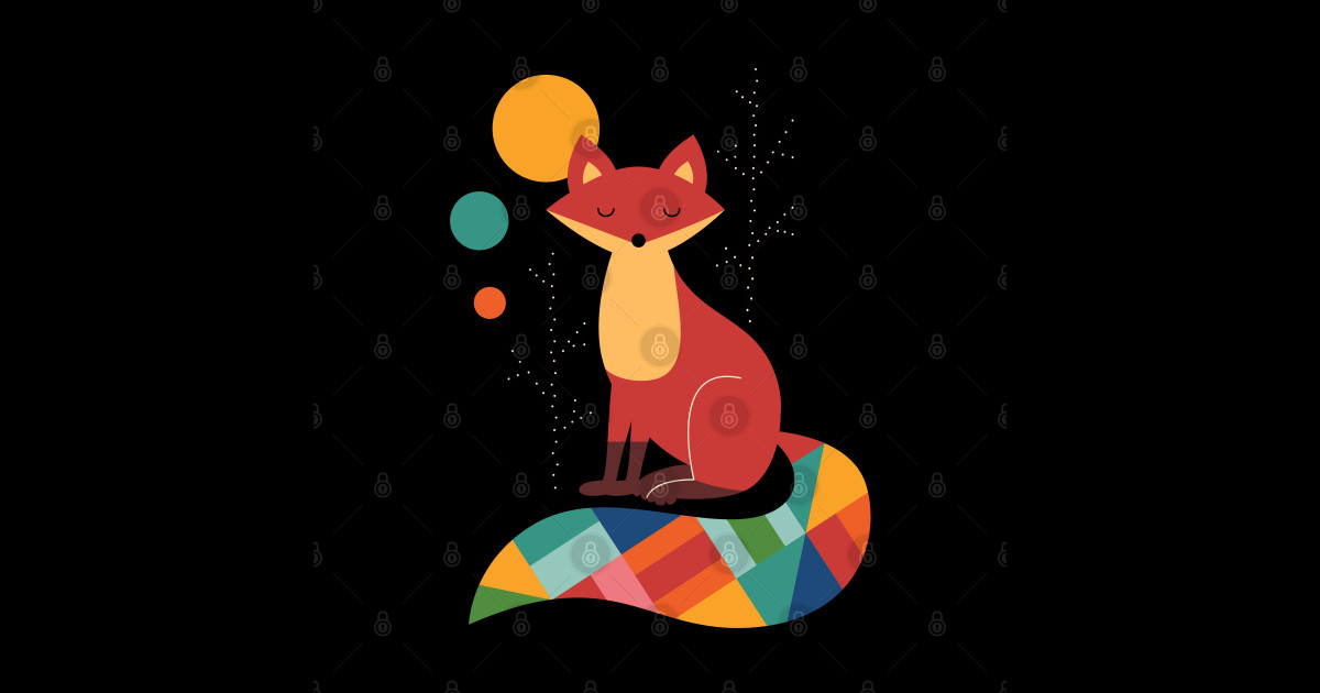 Rainbow Fox - Fox - Sticker | TeePublic