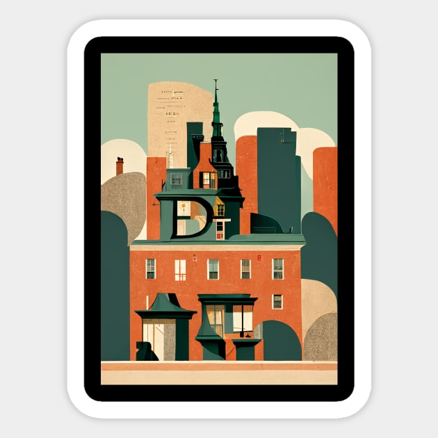 Boston City - Boston - Sticker | TeePublic