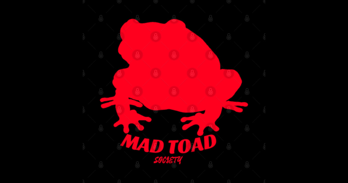Mad Toad Society - Toad Vibes Red - Mad Toad Society - Sticker | TeePublic